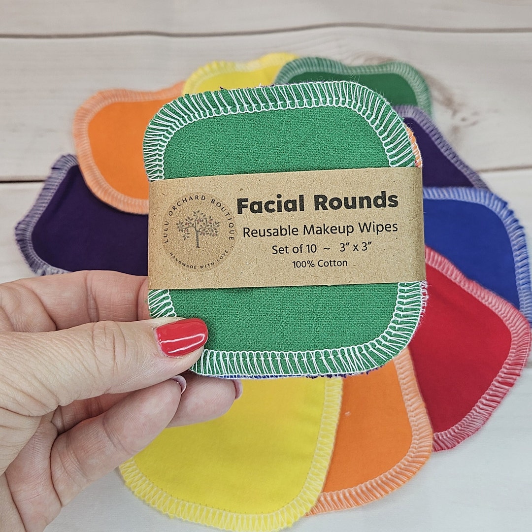 Rainbow Reusable Facial Rounds, Cotton Facial Rounds, Makeup Rounds ...