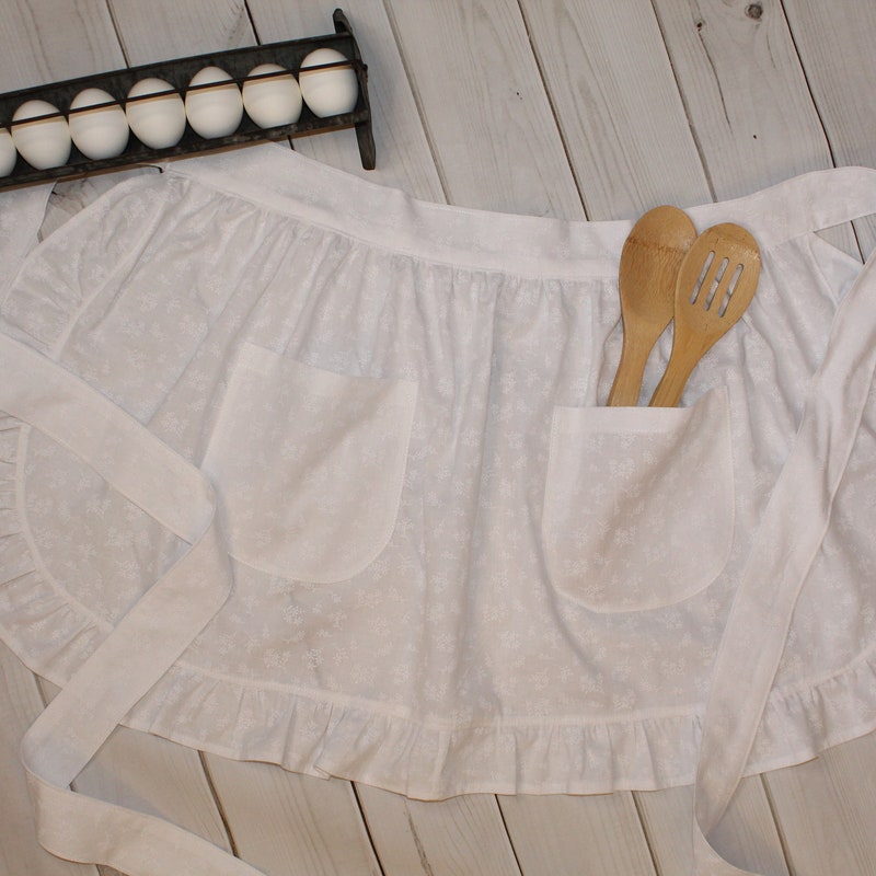 White Apron - Etsy