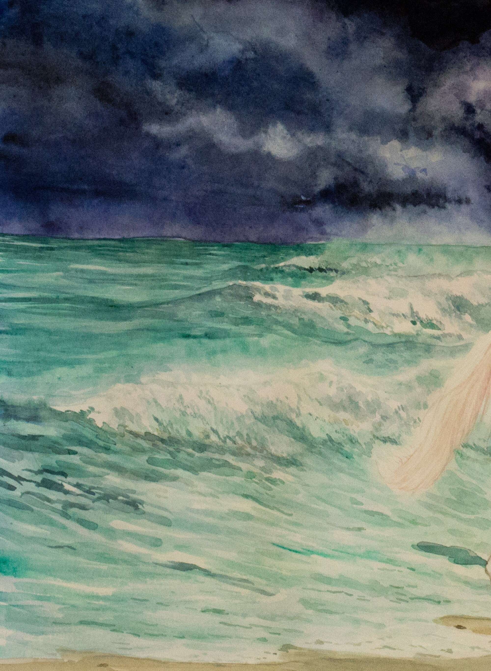 Geboren uit de storm schilderij Sea Storm Horse originele kunst artwork ...