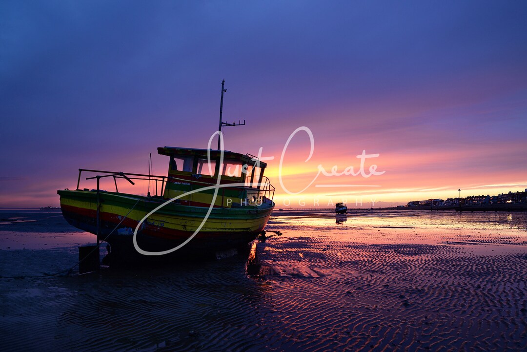 Tropical Sunset Rasta Boat - Photo Print - Etsy