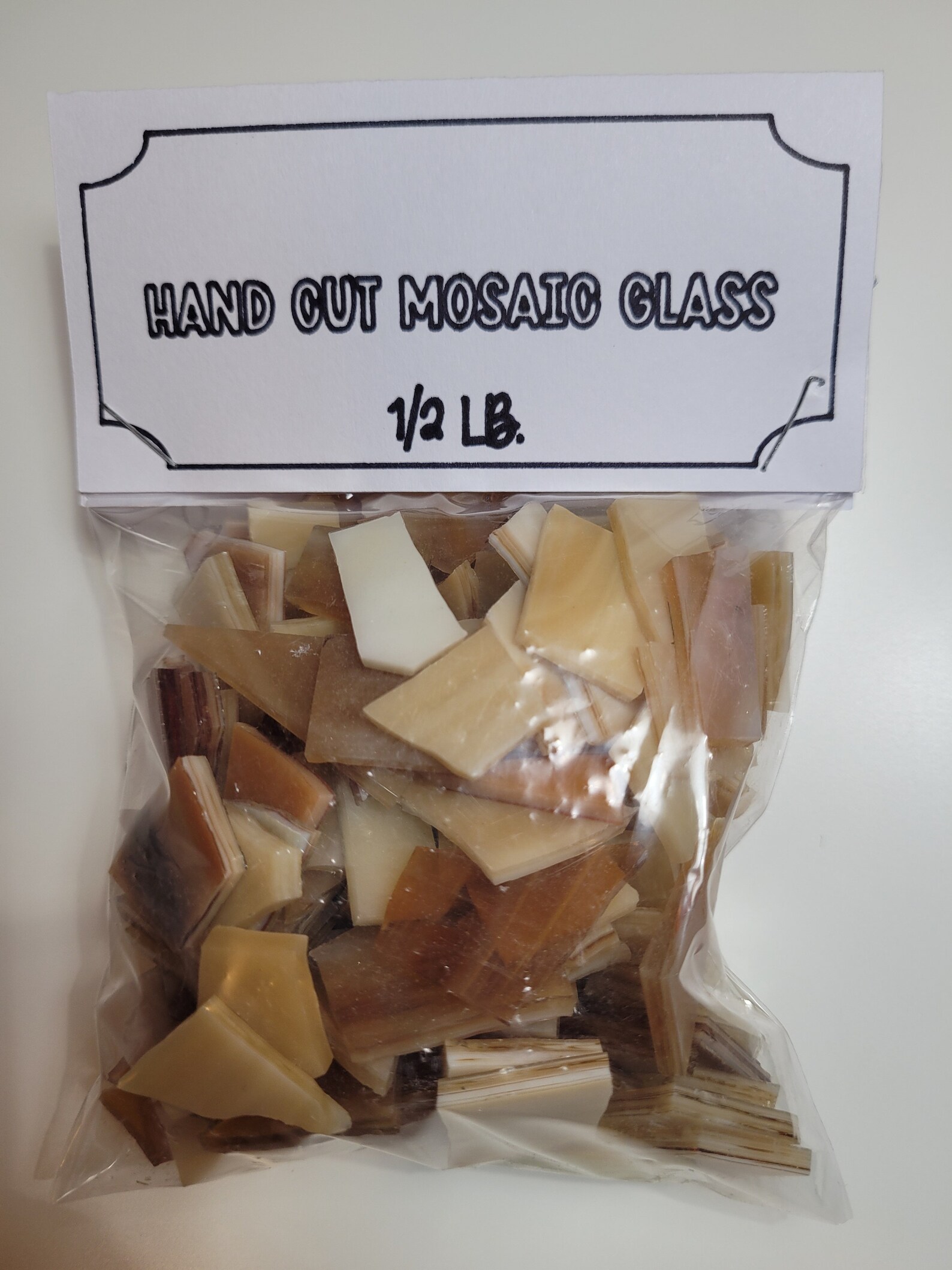 Hand Cut Mosaic Glass in Half Pound Bags - Etsy