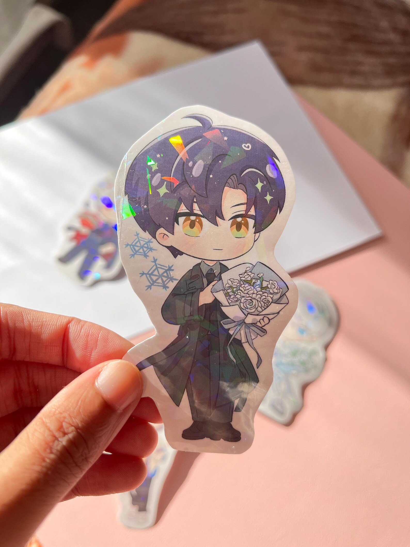 Love and Deepspace Holo Stickers, Gacha, Cute, Sylus ,caleb,xavier ...