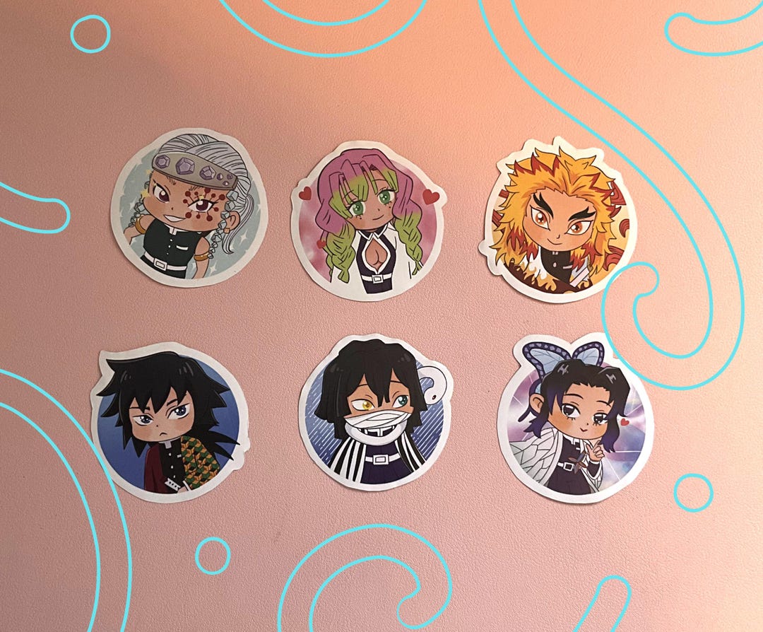 Demon Slayer Anime Stickers | Hashira | Giyu Mitsuri Uzui Rengoku ...