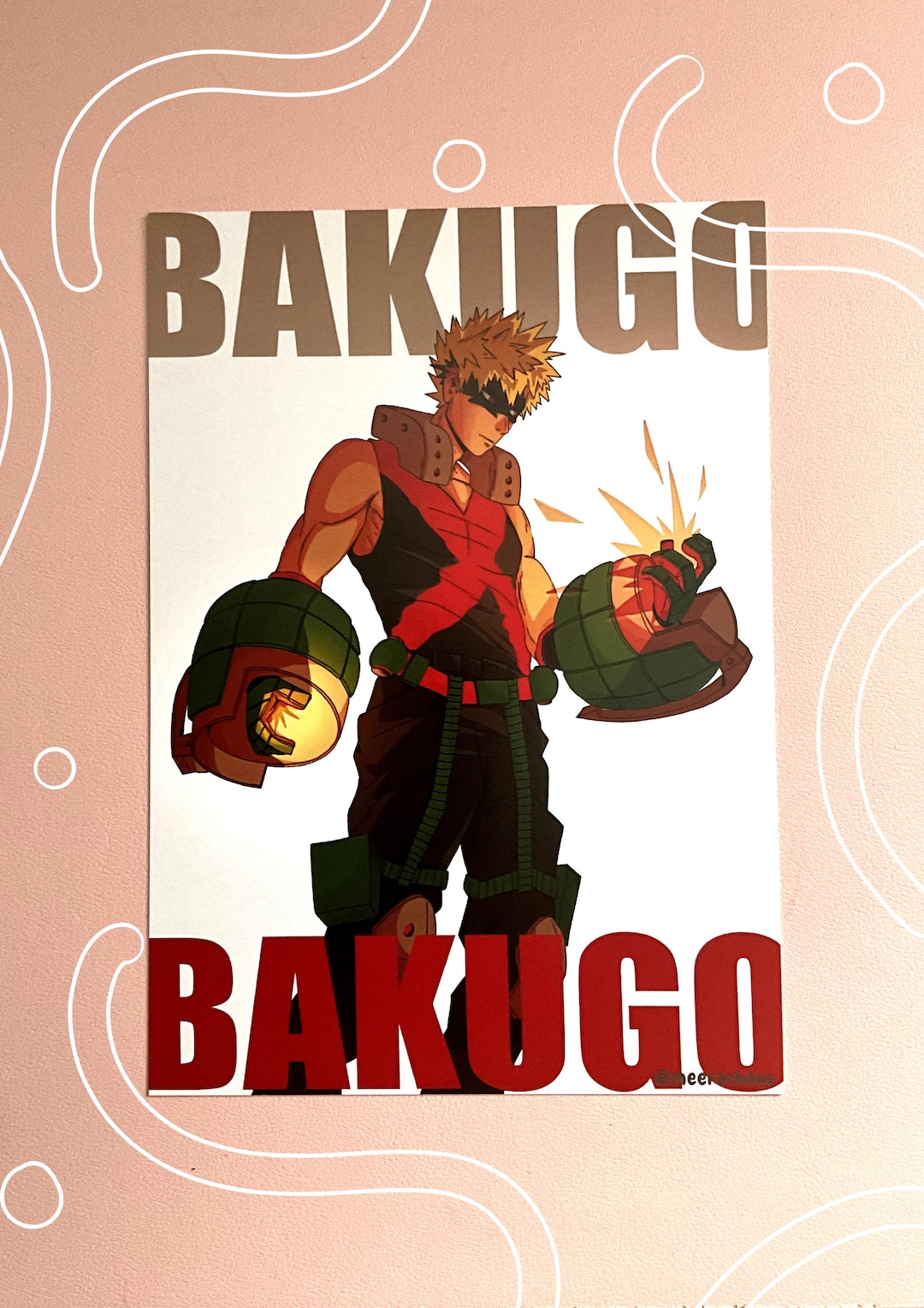 Katsuki Bakugo MHA Anime | A5 My Hero Academia Print - Etsy