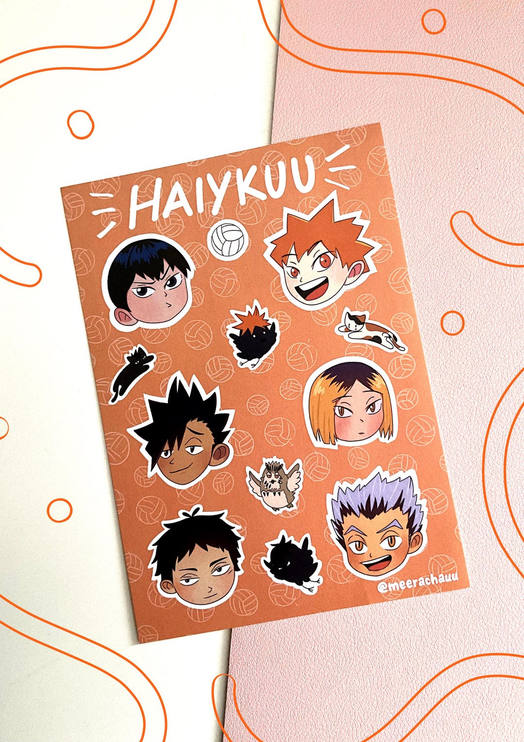 Haikyuu Sticker Sheet Anime| Karasuno, Nekoma | A6 - Etsy