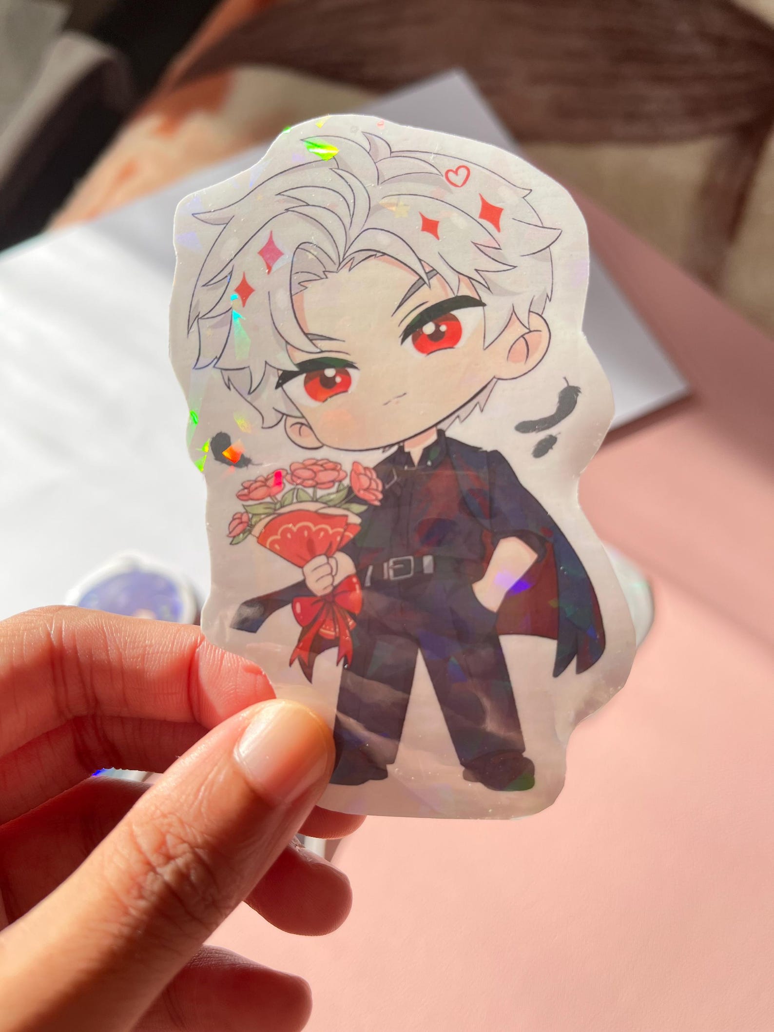Love and Deepspace Holo Stickers, Gacha, Cute, Sylus ,caleb,xavier ...