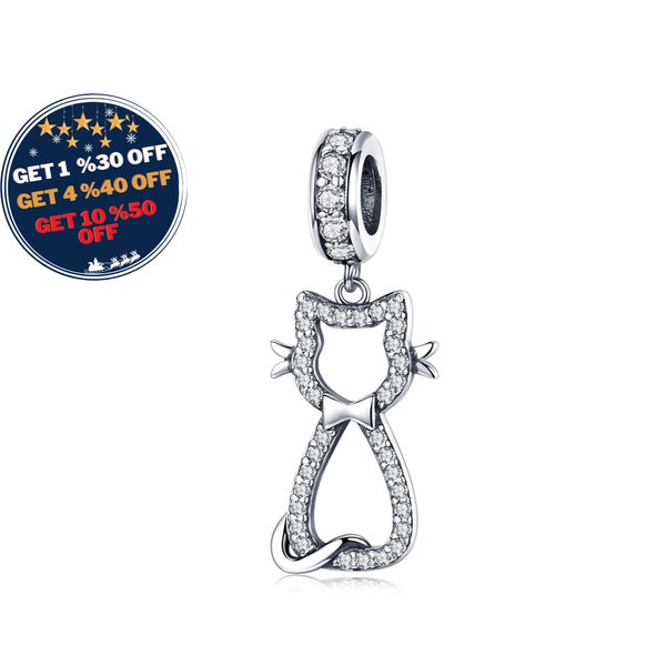 Cat Charm Bracelet - Etsy