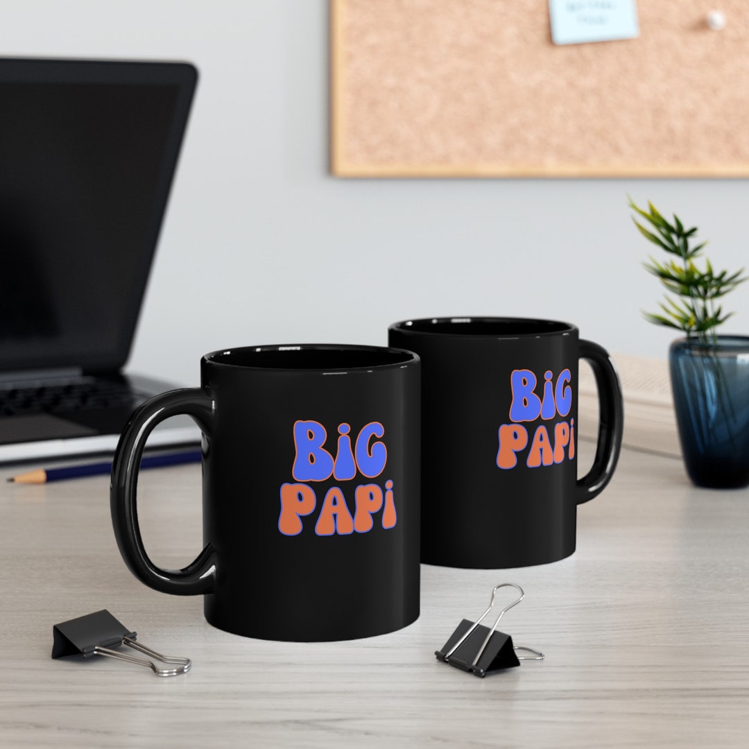 BIG PAPI Orange and Blue Font Black Mug 11oz, 15oz - Etsy