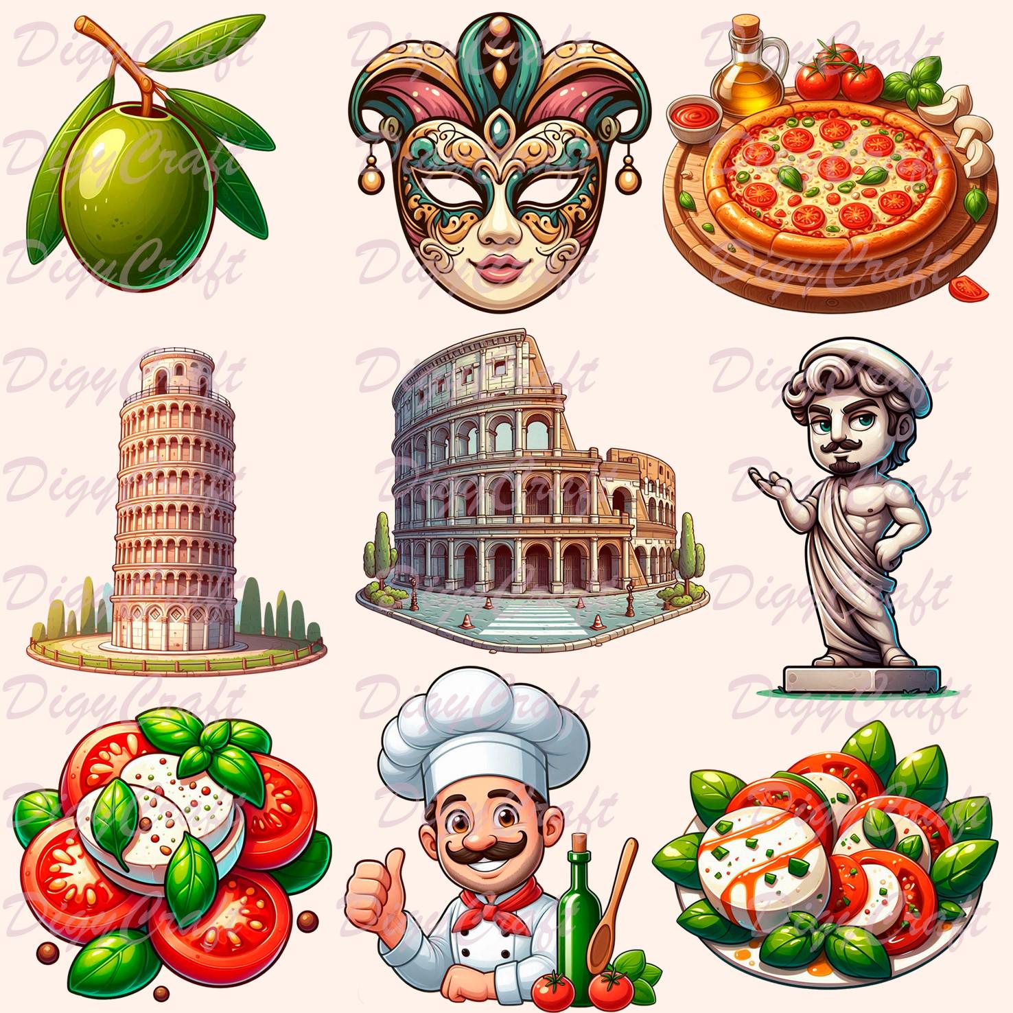 50 Pngs- Beautiful Italy, Italy Clipart, Bella Italia, TRANSPARENT ...