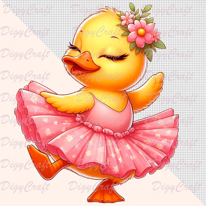25 PNG Dancing Ducks, Watercolor Duck Clipart, Duck Sticker, Dancing ...