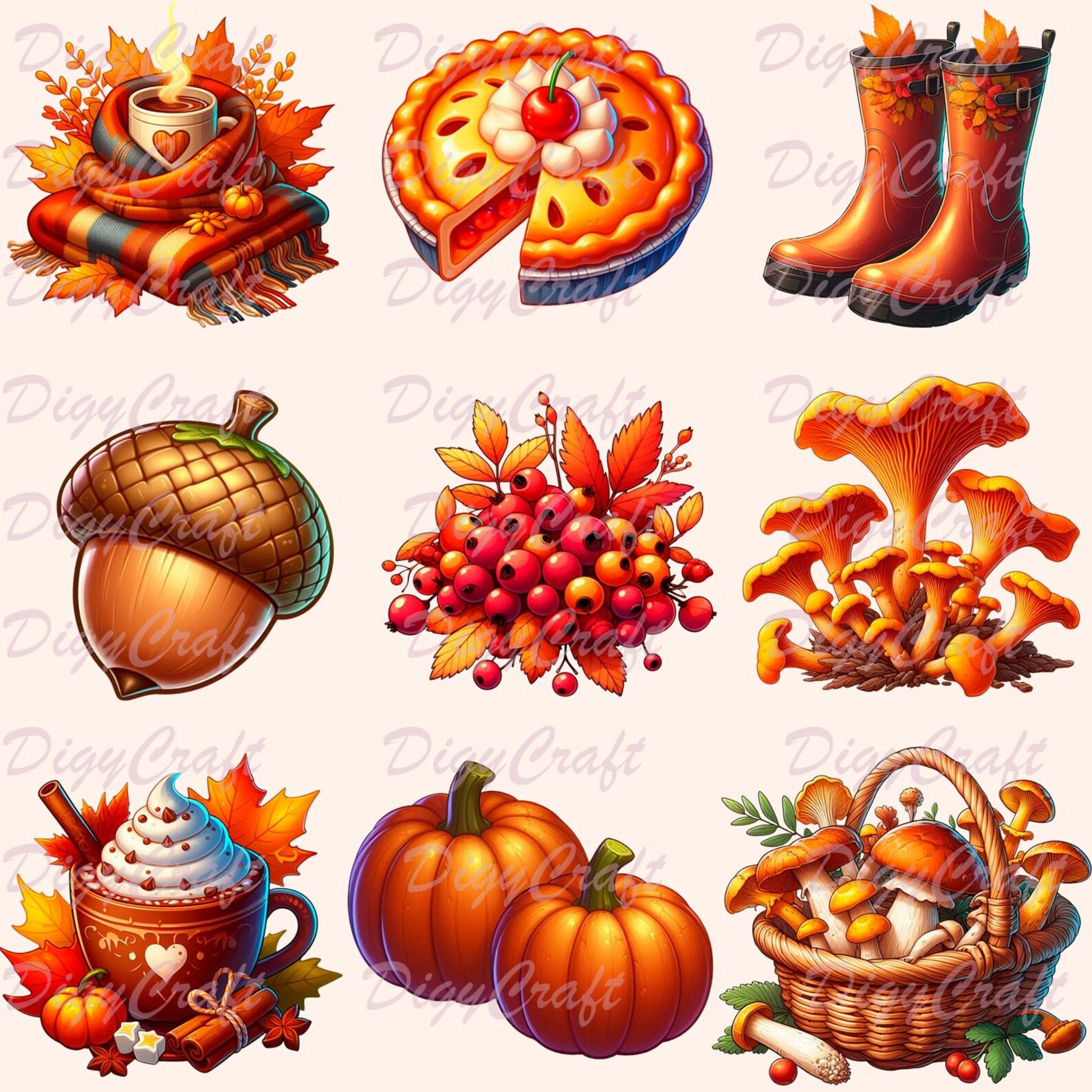 50 PNG- Autumn Clipart, Fall Cipart, Autumn Stickers, TRANSPARENT ...