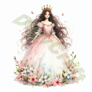 25 Images, the Queen of Spring Watercolor - Etsy
