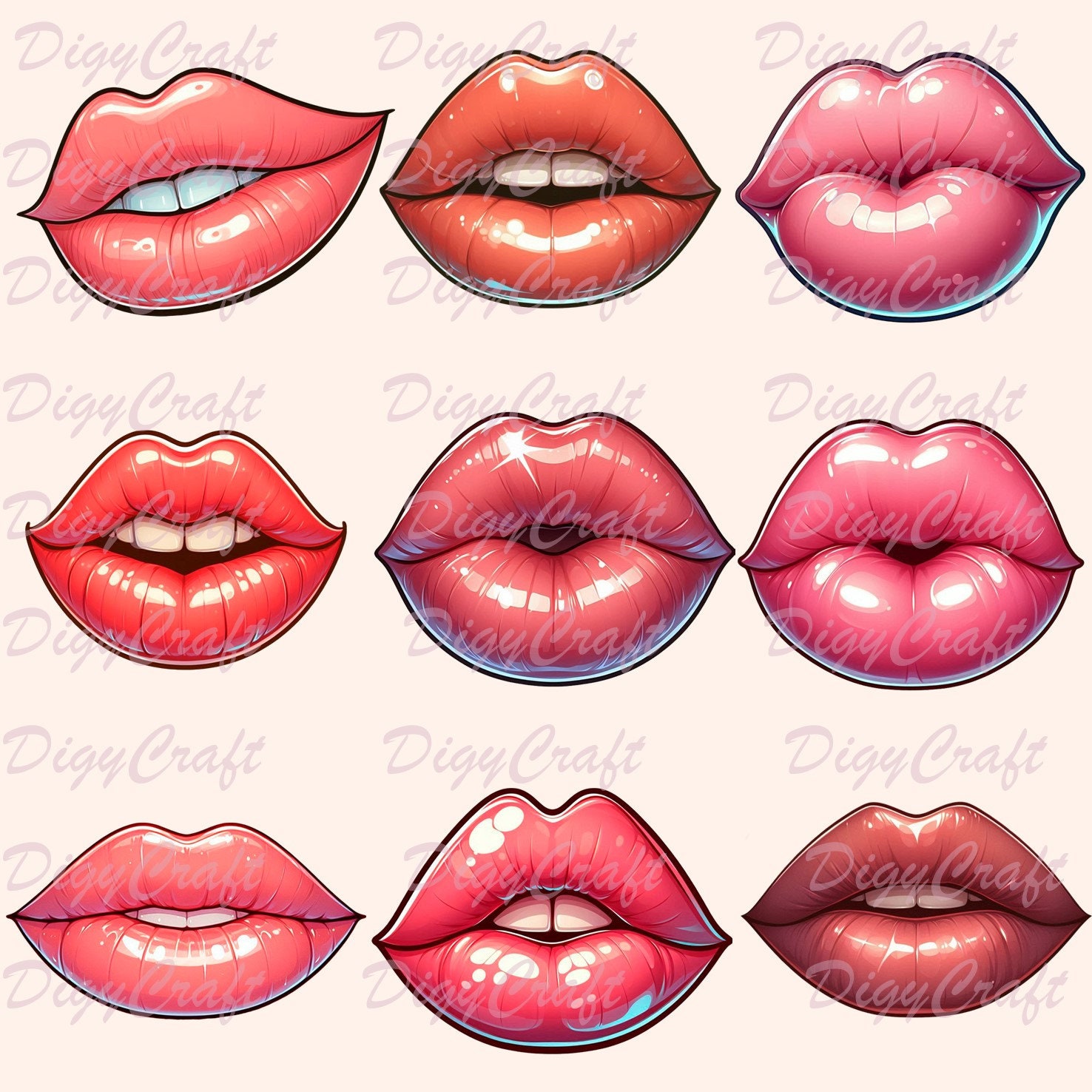 50 PNG- Images, Lips, Lips Clipart, TRANSPARENT Background, Printable ...