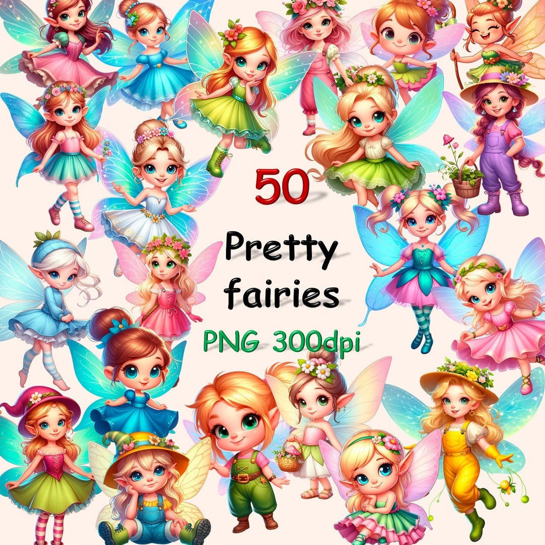 50 PNG- Images Pretty Fairies, Cute Fairies Clipart, TRANSPARENT ...