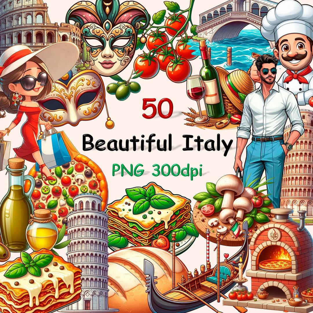50 Pngs- Beautiful Italy, Italy Clipart, Bella Italia, TRANSPARENT ...