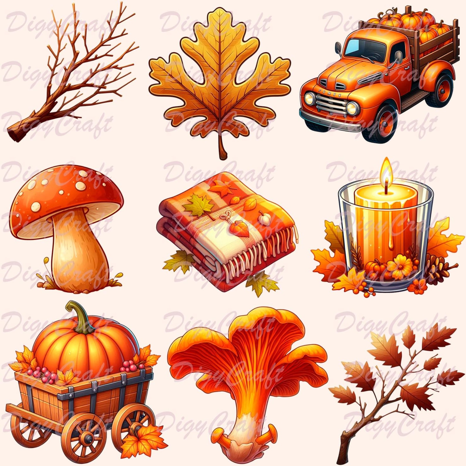 50 PNG- Autumn Clipart, Fall Cipart, Autumn Stickers, TRANSPARENT ...