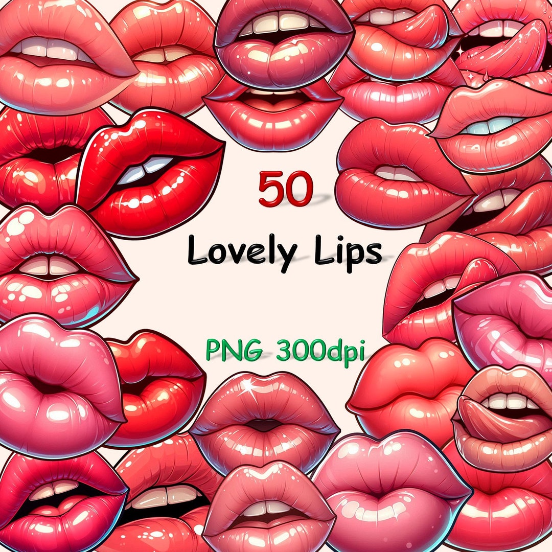50 PNG- Images, Lips, Lips Clipart, TRANSPARENT Background, Printable ...