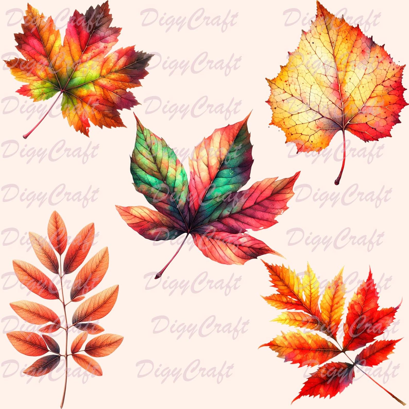 25 PNG- Images, Fall Leaf, Watercolor Fall Leaves, Autumn Leaf Sticker ...