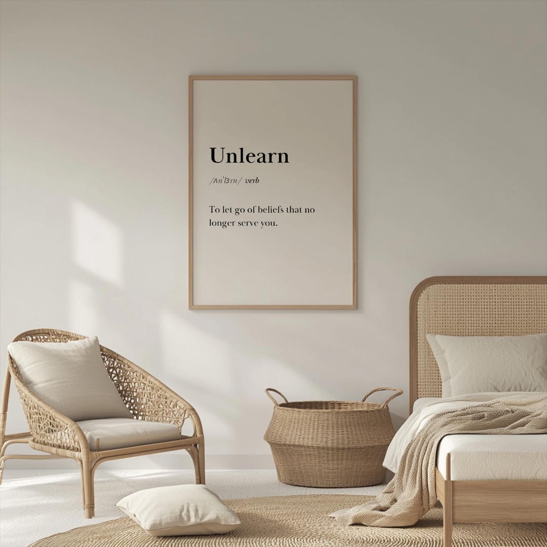 Unlearn Mindset Art | Office Decor | Dictionary Wall Art | Self-love ...