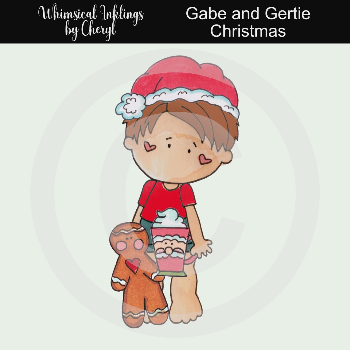 Gabe and Gertie Christmas PNG Clip Art | Etsy