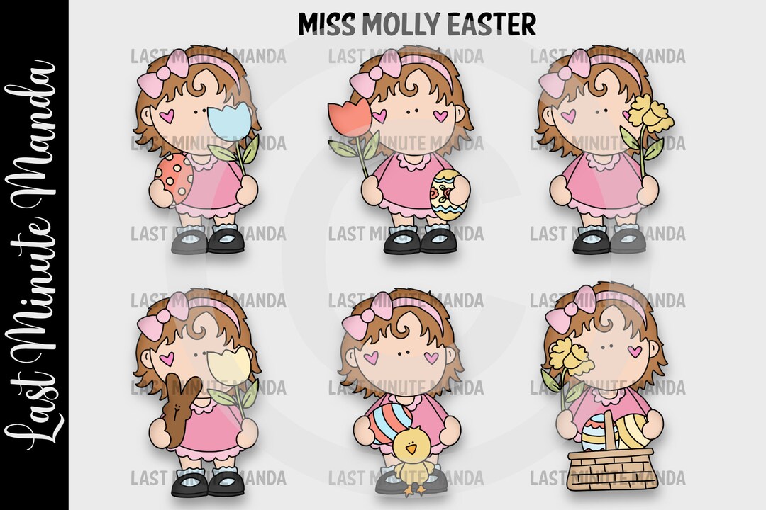 Miss Molly Easter Clip Art, Commercial Use, Clipart, Digital Image, Png ...