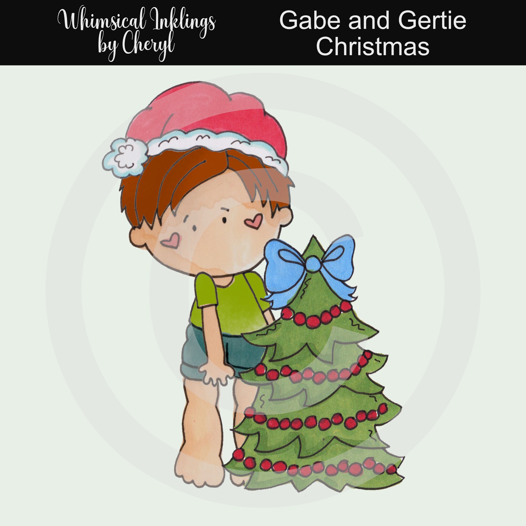 Gabe and Gertie Christmas PNG Clip Art - Etsy
