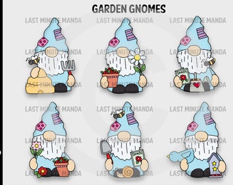 Happy Gnomes Loves Winter Clip Art, Commercial Use, Clipart, Digital ...