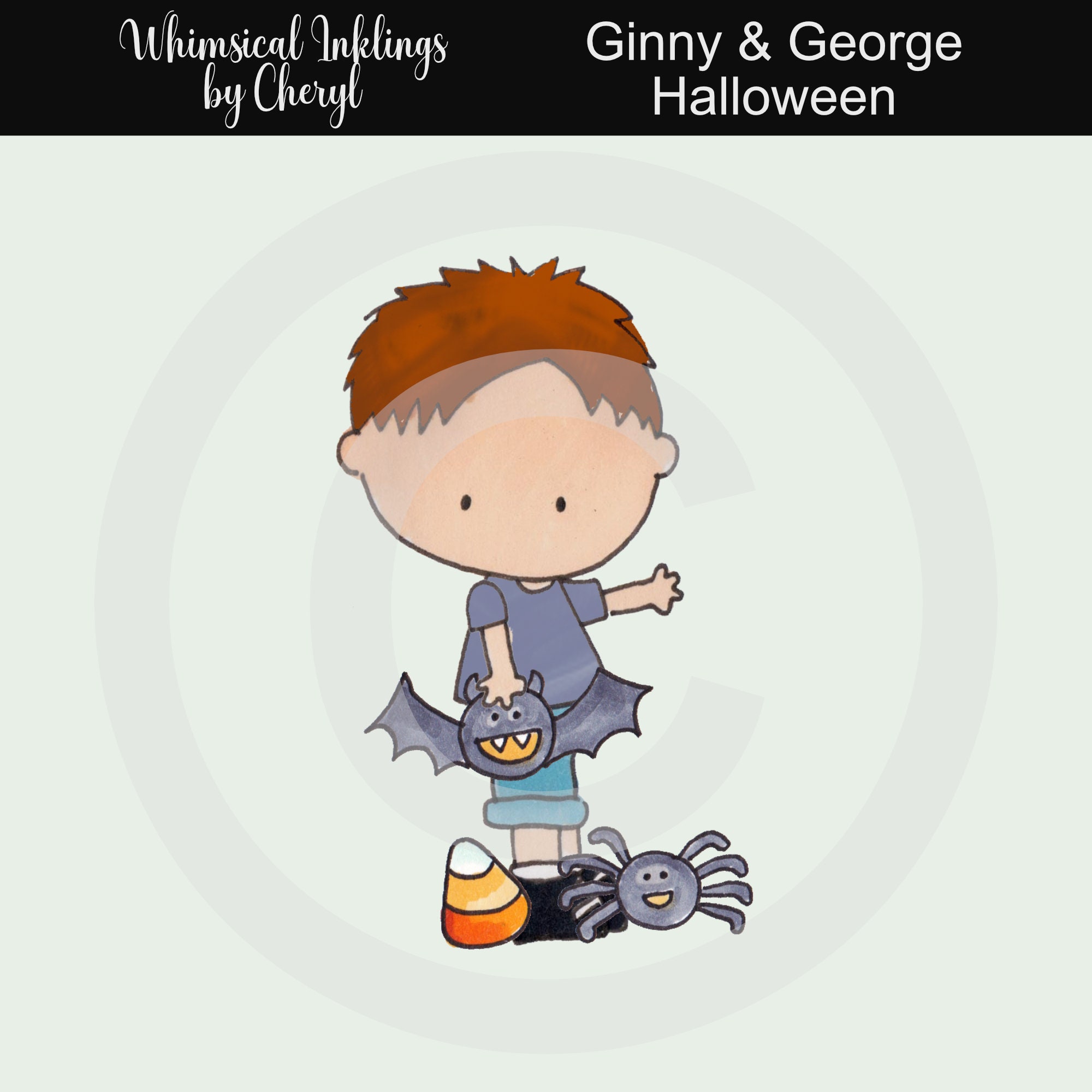 Ginny and George Halloween PNG Clip Art | Etsy