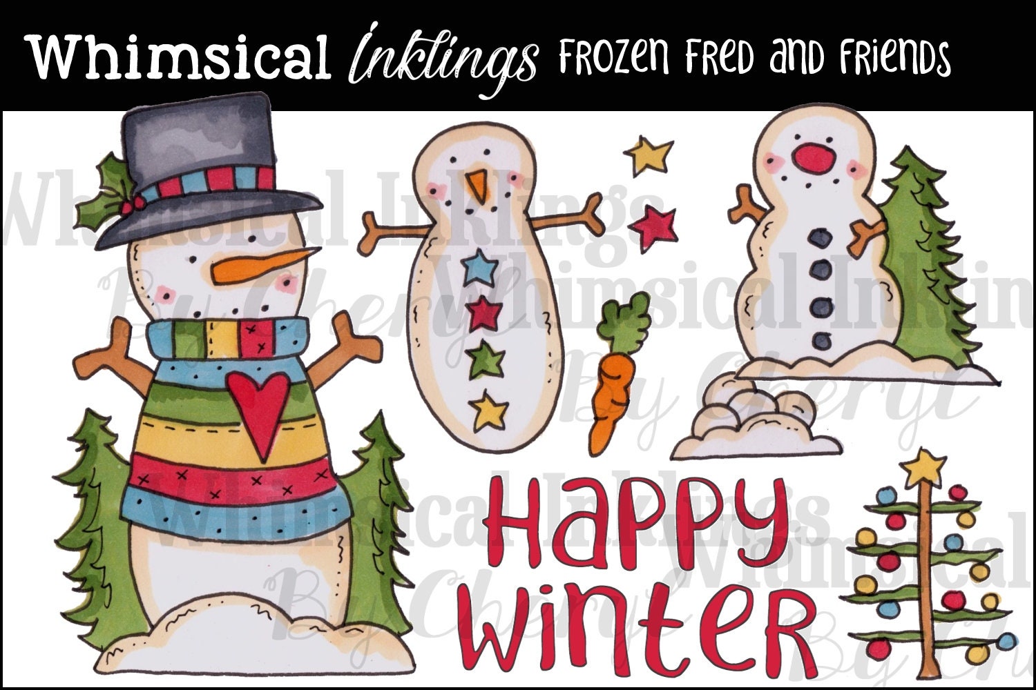 Frozen Fred and Friends PNG Clip Art | Etsy