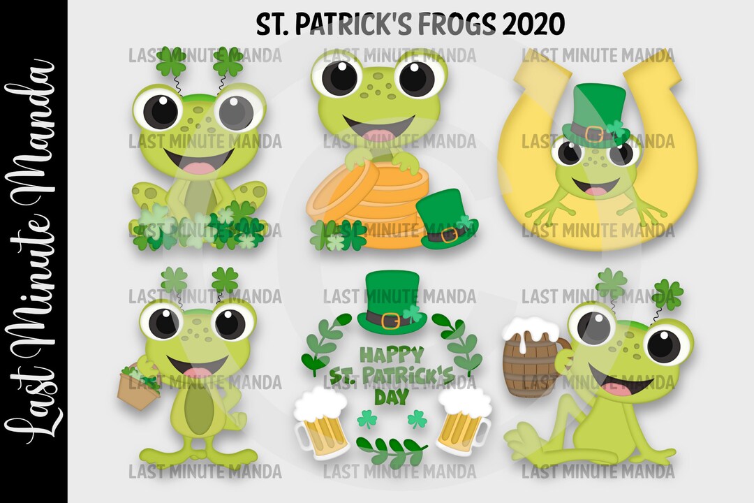 St Patrick's Frogs 2020 PNG Graphics - Etsy