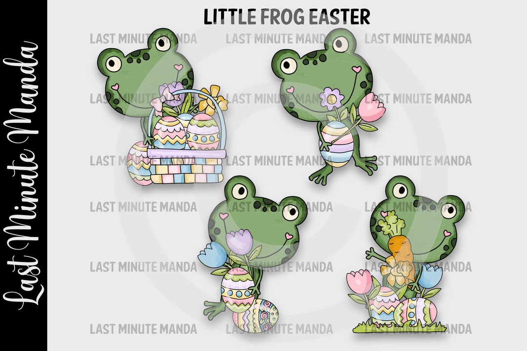 Little Frog Easter Clip Art, Commercial Use, Clipart, Digital Image ...