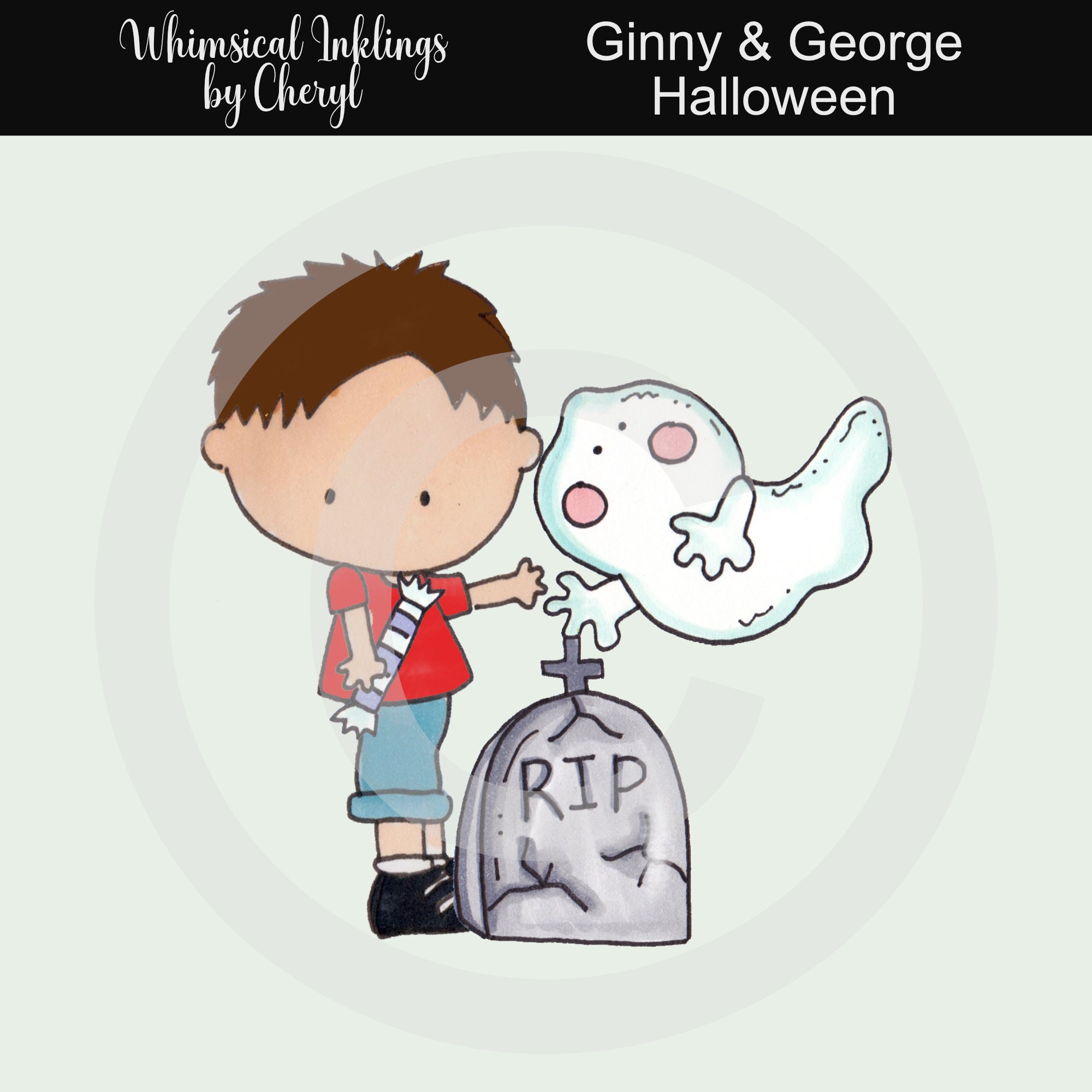 Ginny and George Halloween PNG Clip Art | Etsy