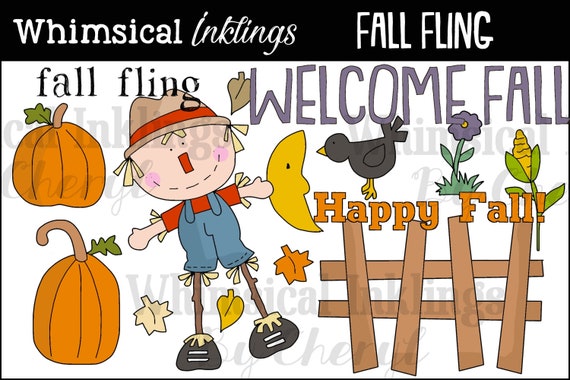 Fall Fling PNG Clip Art | Etsy
