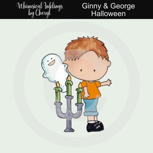 Ginny and George Halloween PNG Clip Art | Etsy