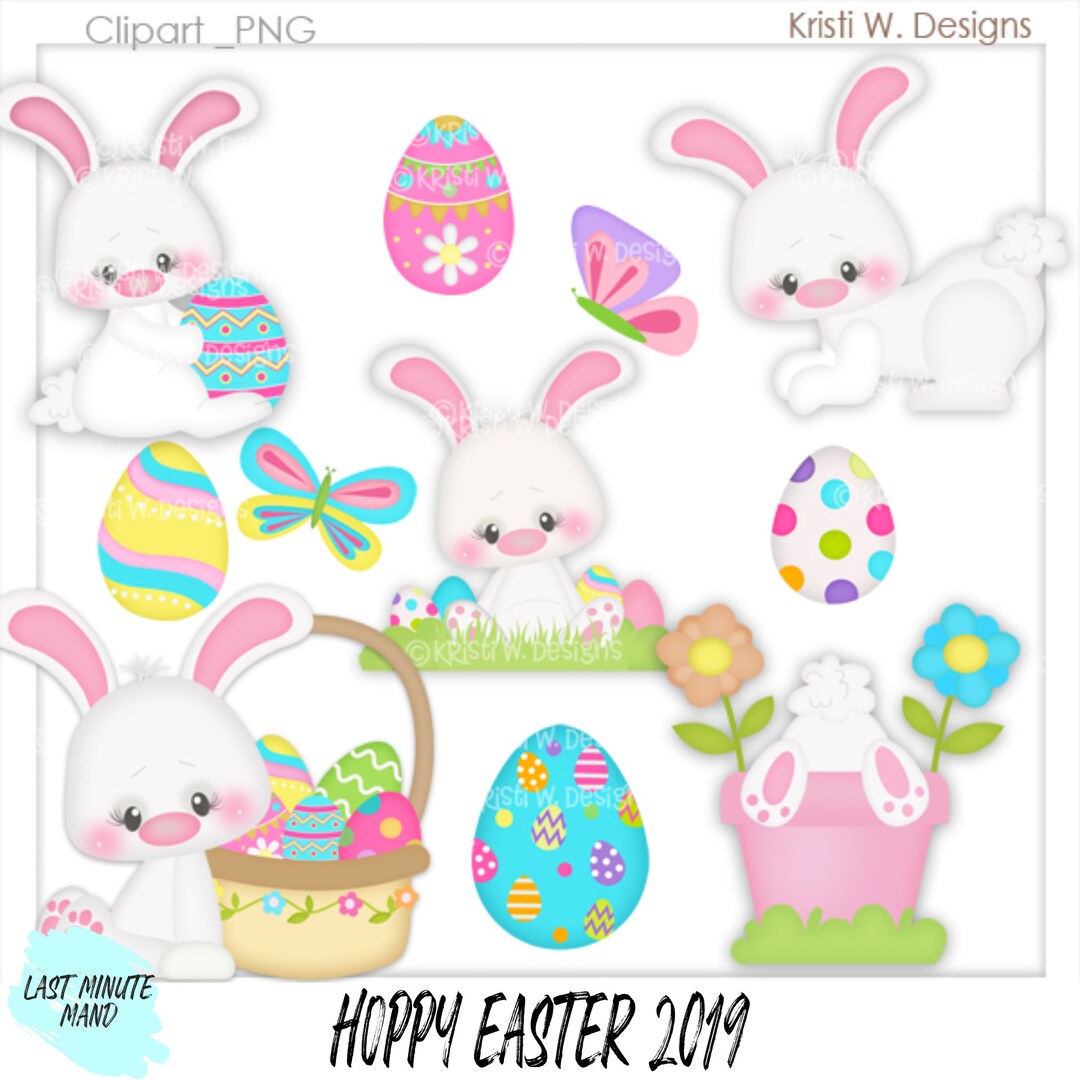 Hoppy Easter 2019 Transparent PNG Clipart - Etsy