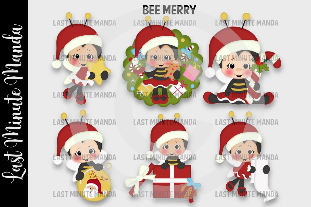 Bee Merry Transparent PNG Clipart - Etsy