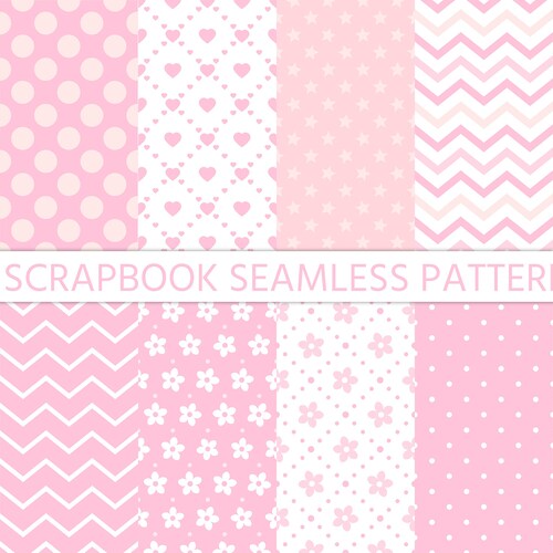 Doodle Digital Papers Pink & Brown Boho Scandi Digital Paper - Etsy