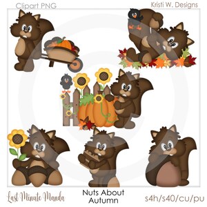 Nuts About Autumn Transparent PNG Clipart - Etsy