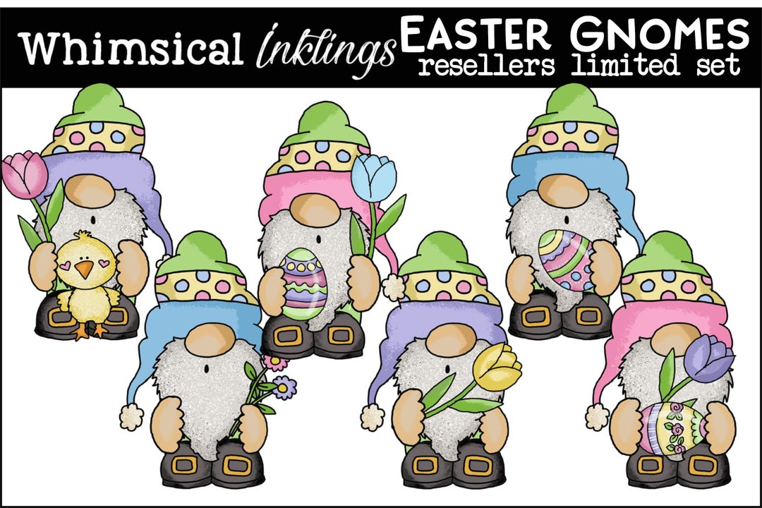 Easter Gnomes Clip Art, Commercial Use, Clipart, Digital Image, Png ...