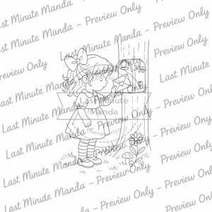 Lottie’s Garden Letters – Digi Stamp Set | Spring Letter Writing Girl ...