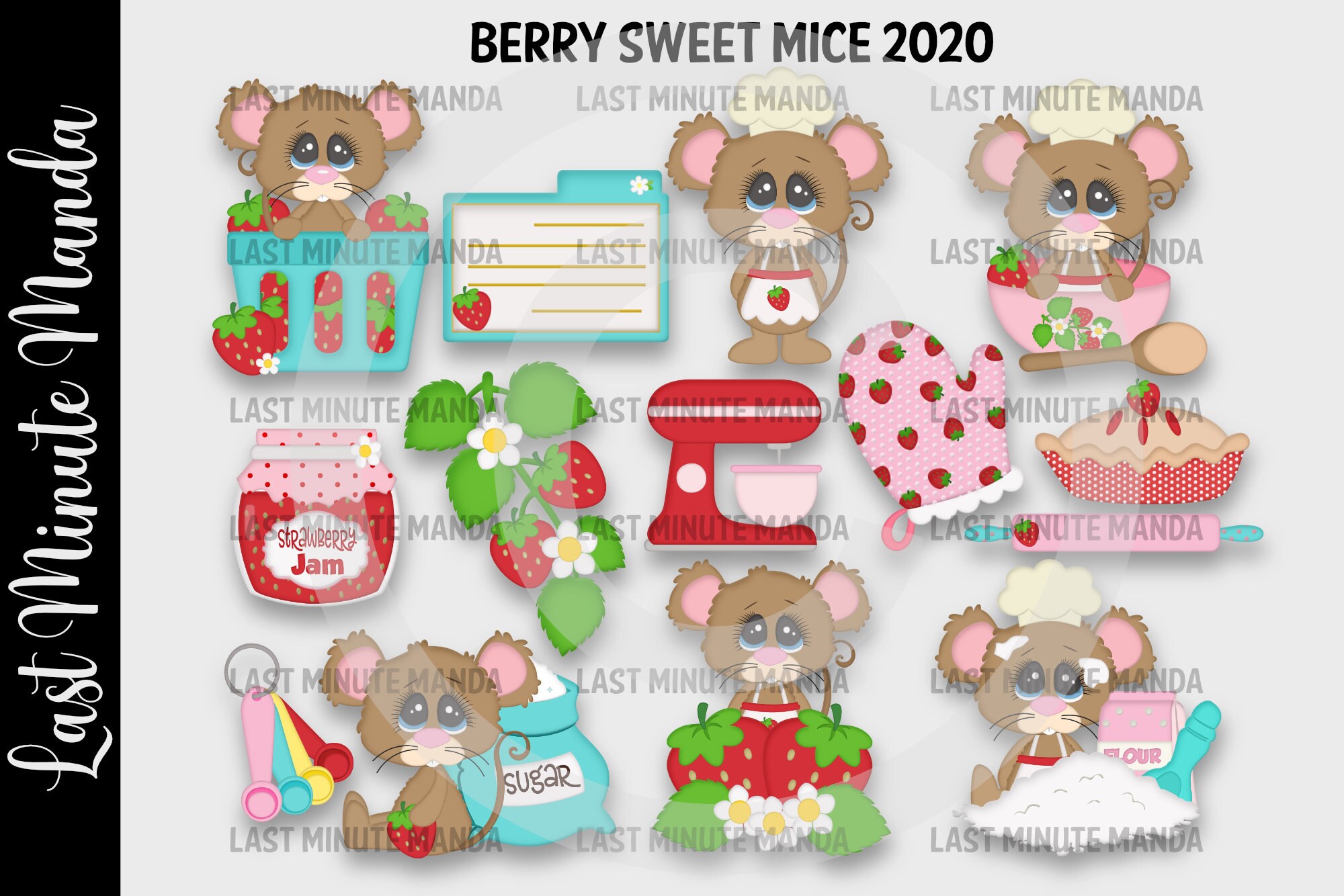 Berry Sweet Mice 2020 PNG Graphics - Etsy