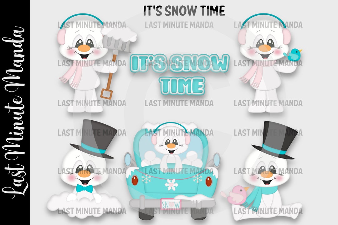 It's Snow Time Transparent PNG Clipart - Etsy