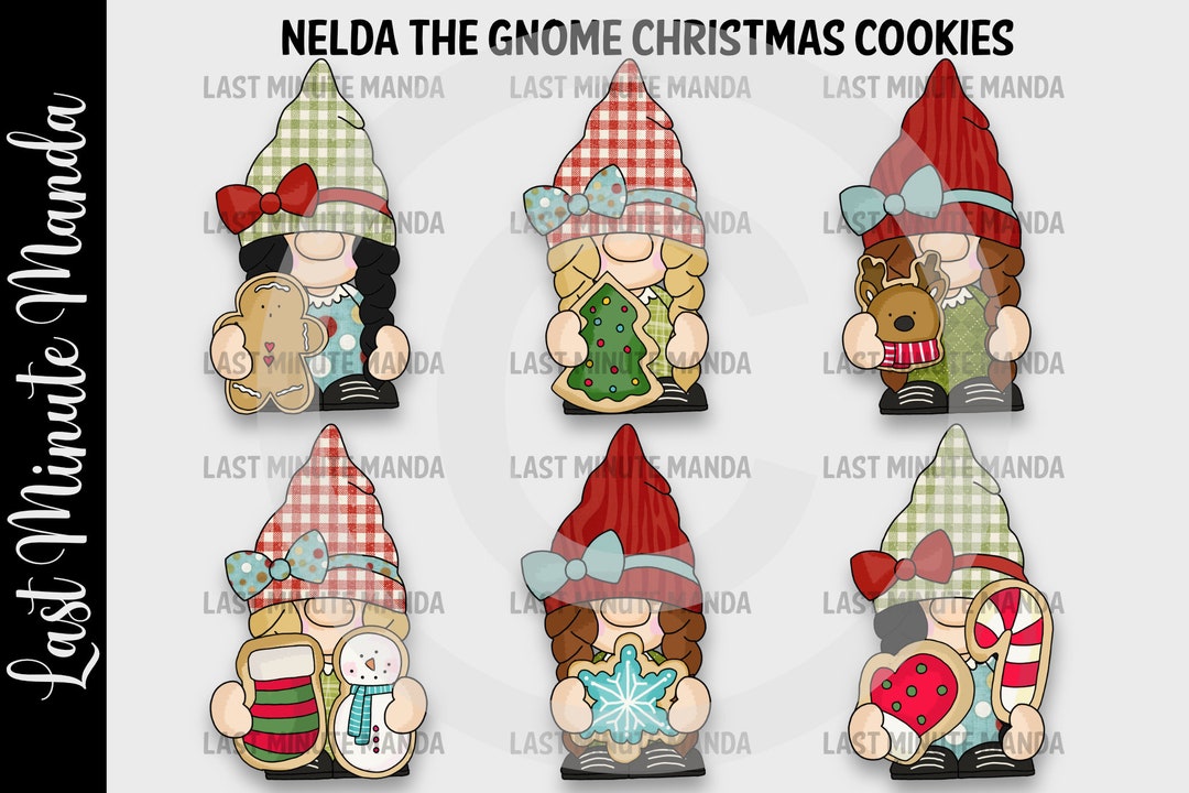 Nelda the Gnome Christmas Cookies Clip Art, Commercial Use, Clipart ...
