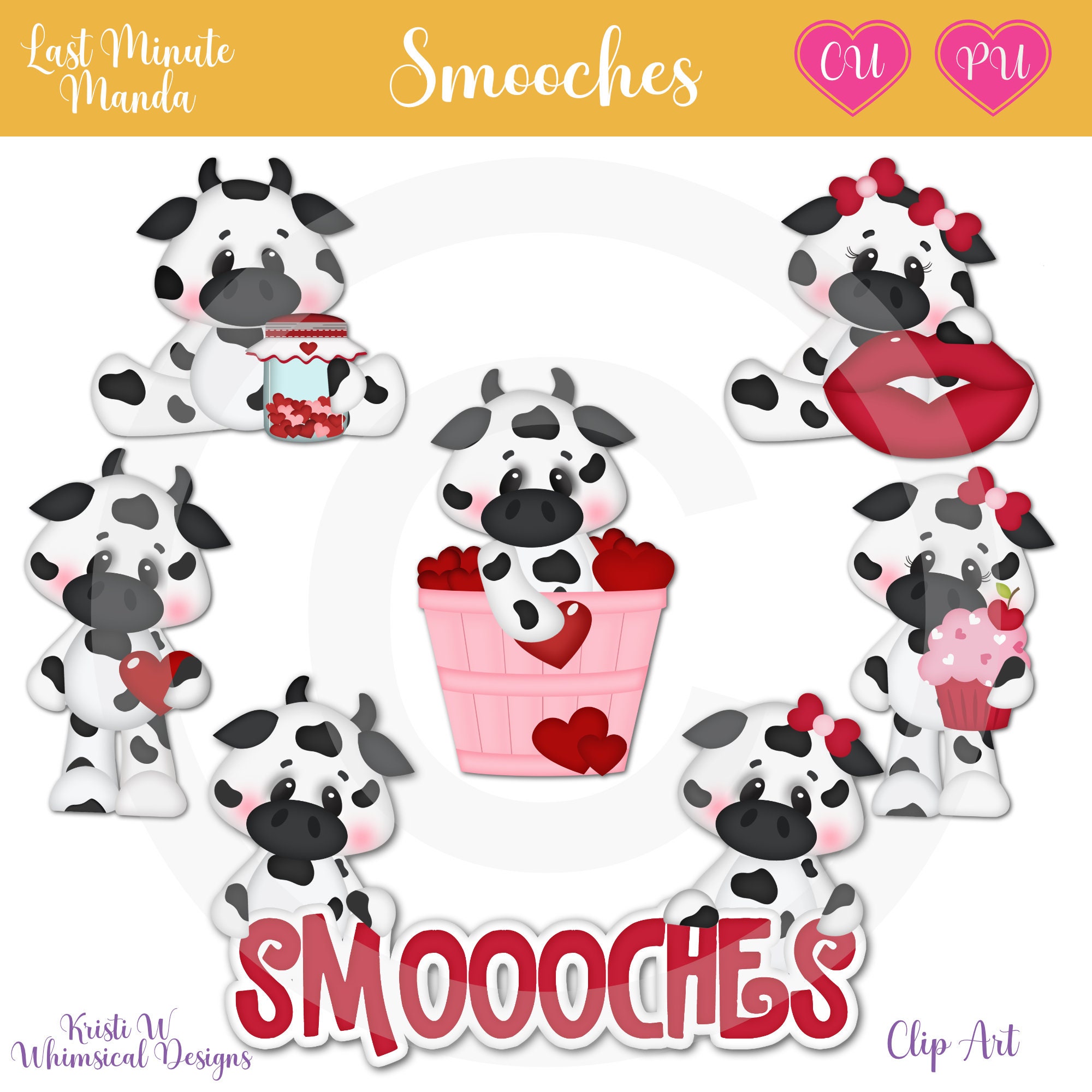Smooches Transparent PNG Clipart - Etsy