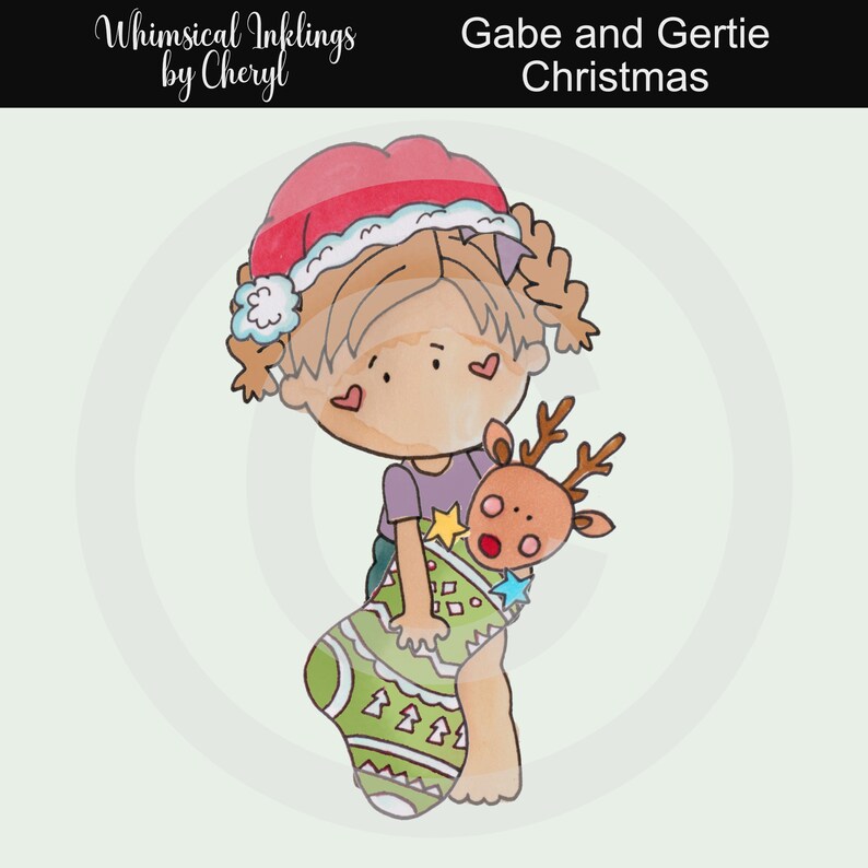 Gabe and Gertie Christmas PNG Clip Art | Etsy