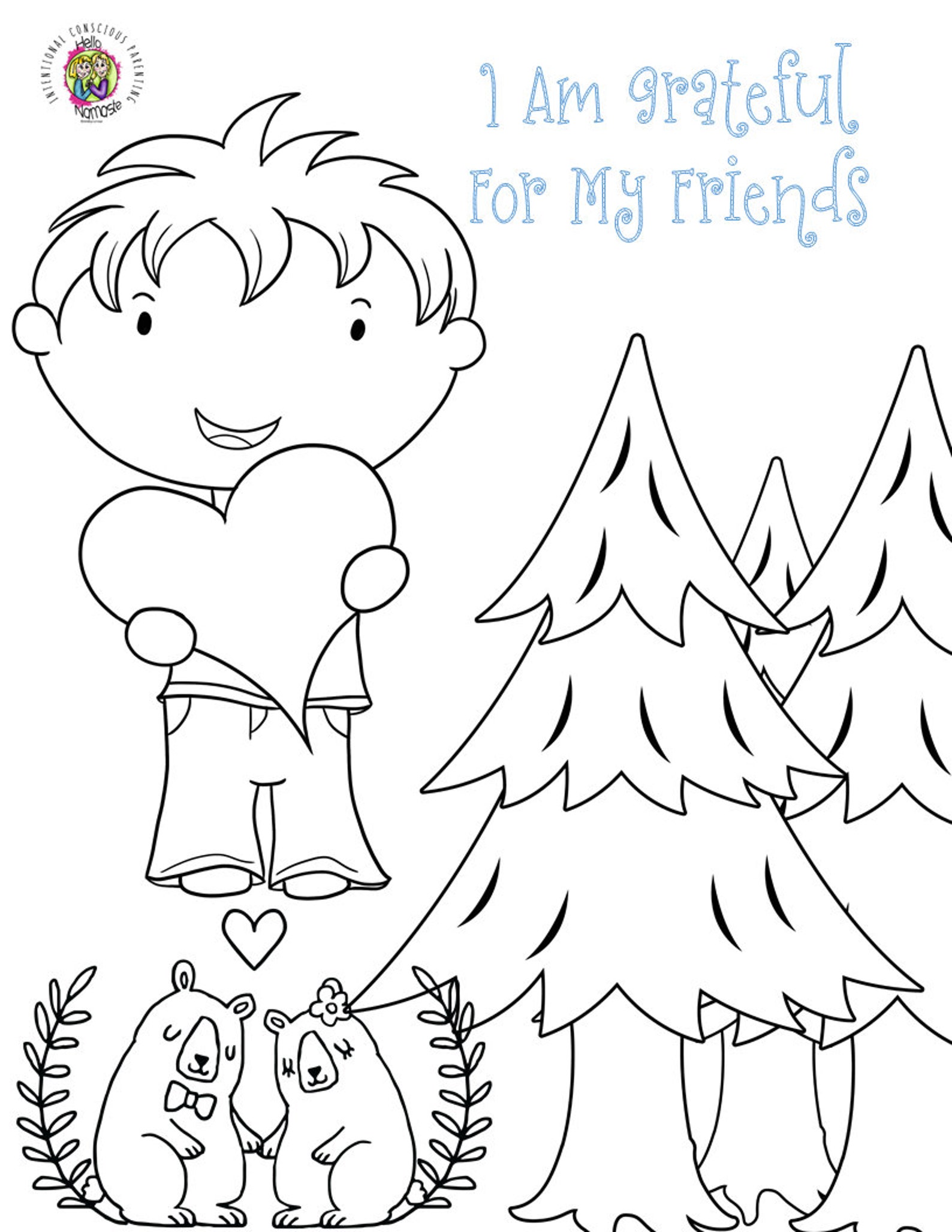 Valentine's Affirmation Kids Coloring Pages - Etsy