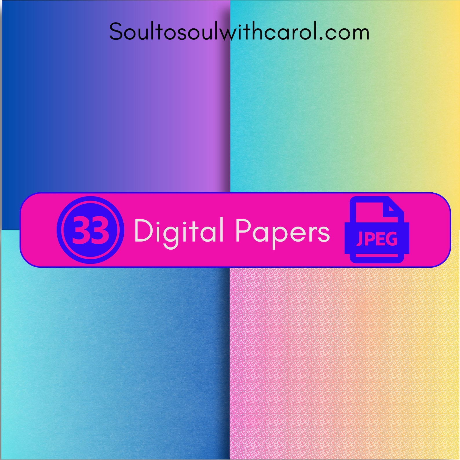 33 Multi Colored/multi Textured Digital Papers - Etsy