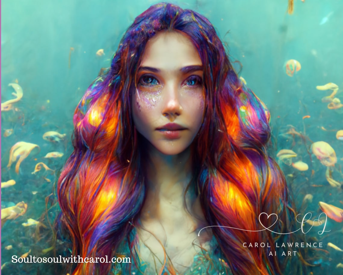 4 Mermaid Ai Art Png's to Spice up Your Marketing, Midjourney, - Etsy