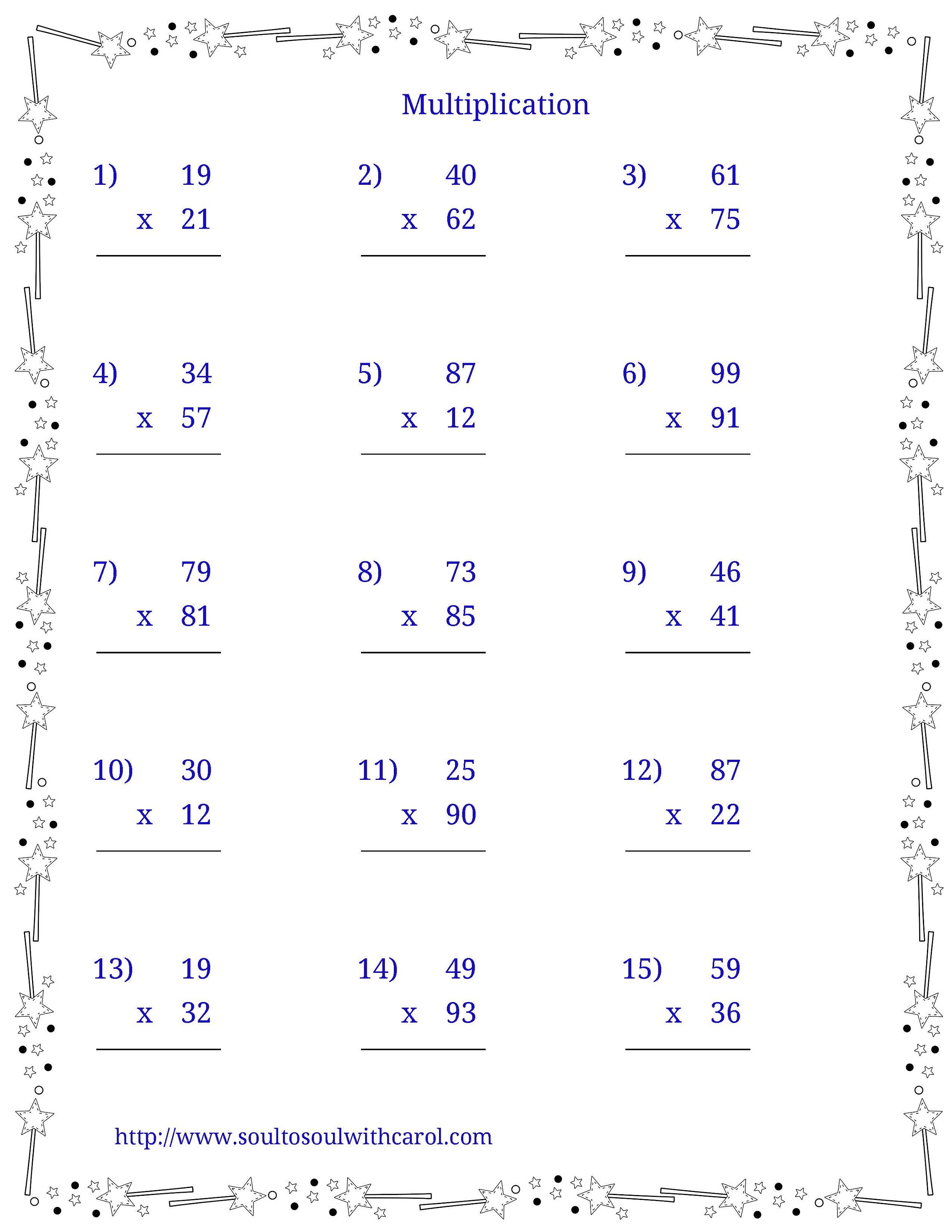 Math Worksheet Bundle / 300 Multiplication Problems Plus Answers ...