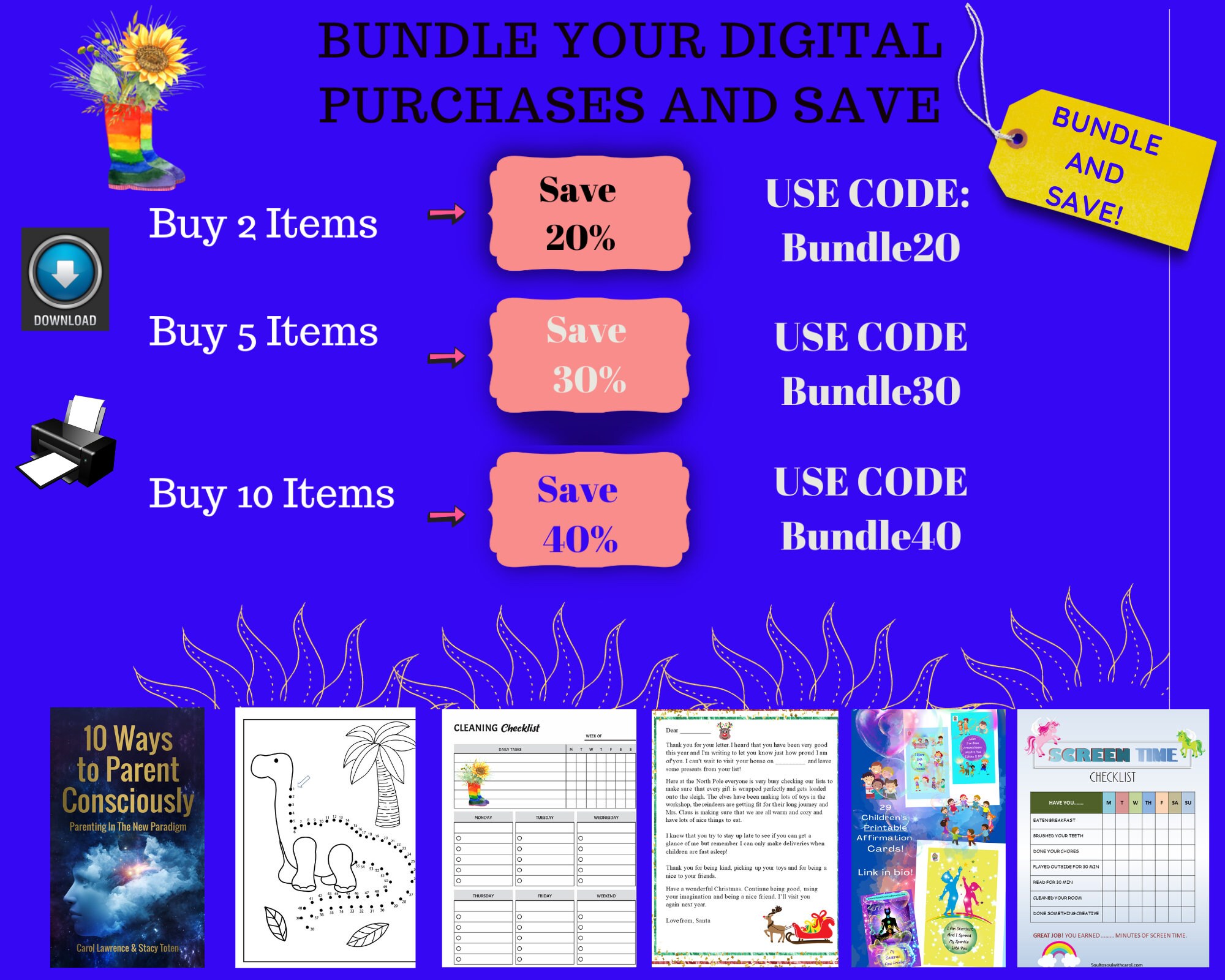 Math Worksheet Bundle / 300 Multiplication Problems Plus Answers ...